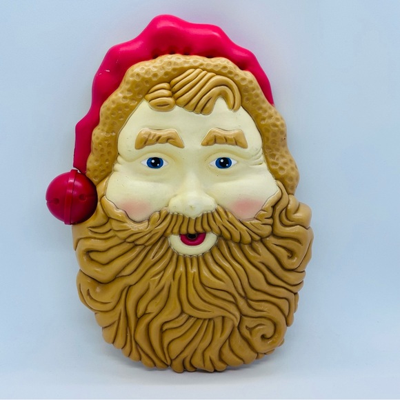 Unbranded | Holiday | Vtg Plastic Musical Santa Head Motion Activated ...